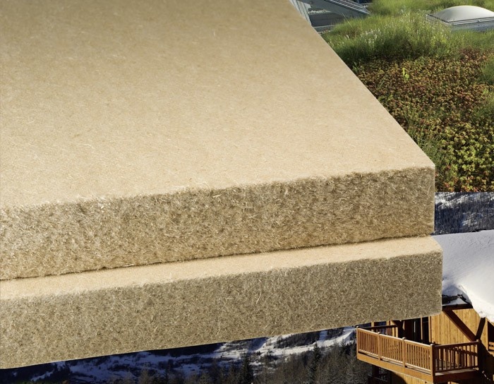 Druckbelastbare Holzfaserdämmplatte
