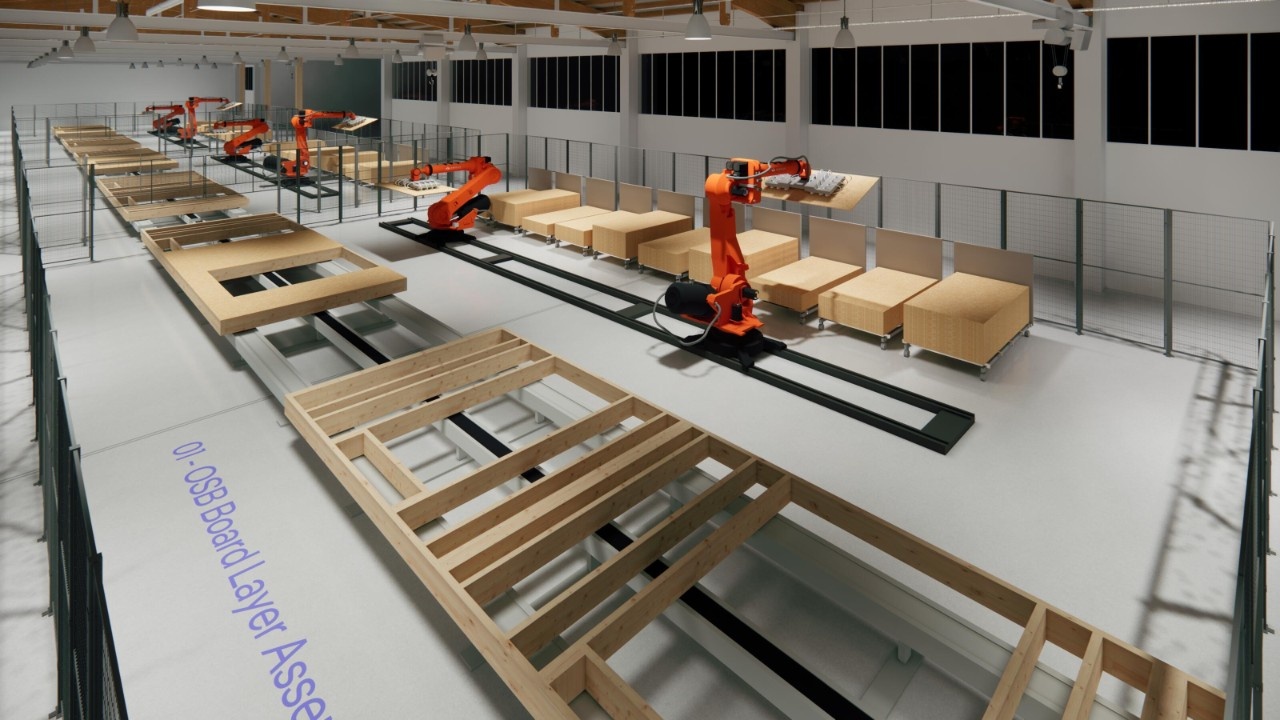 45 Roboter für 3500 Wohneinheiten pro Jahr